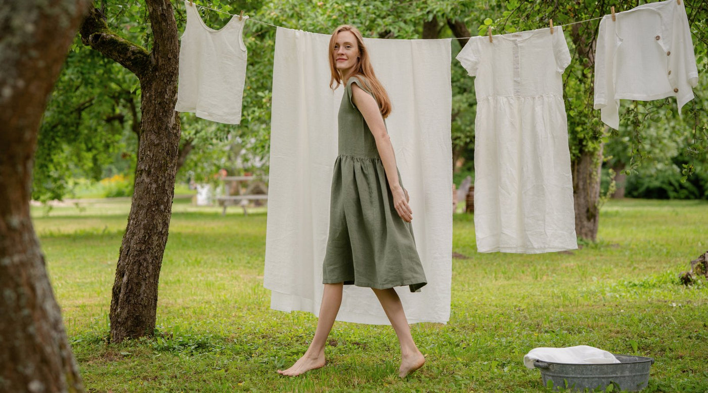 Organic 100% Linen Dresses for Women ️ menique