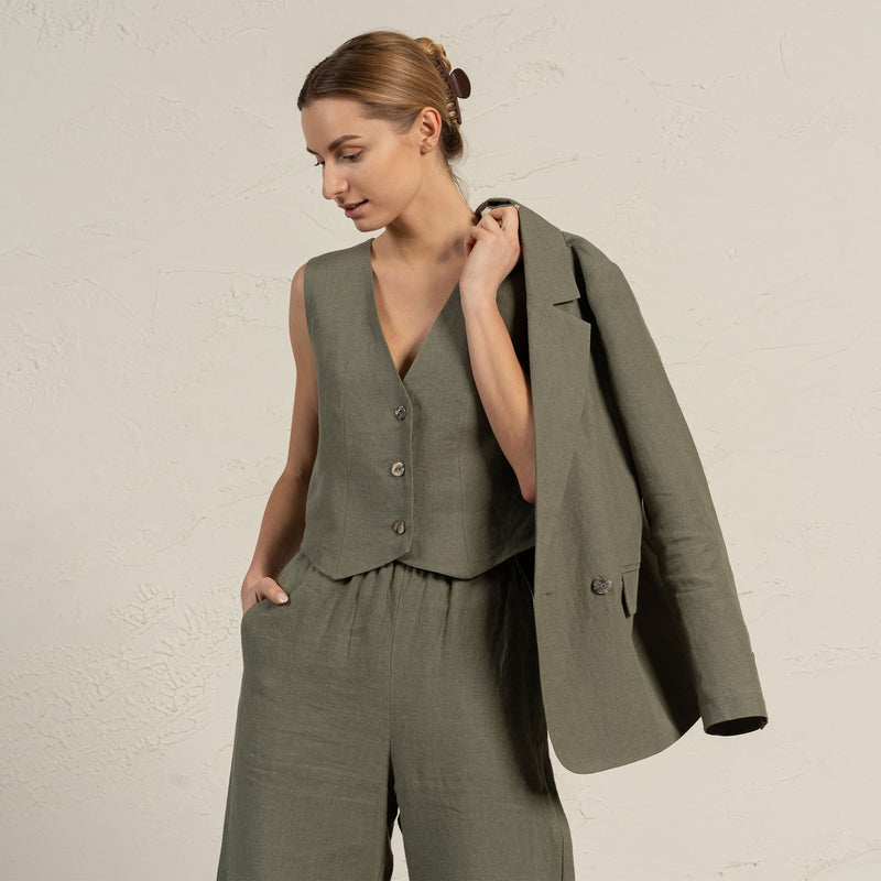 Women's Linen Semi-formal Suit Jacket Quin ️ menique