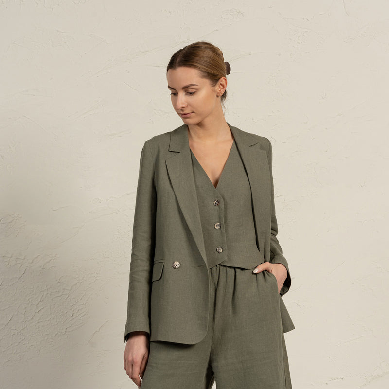 Women's Linen Semi-formal Suit Jacket Quin ️ menique